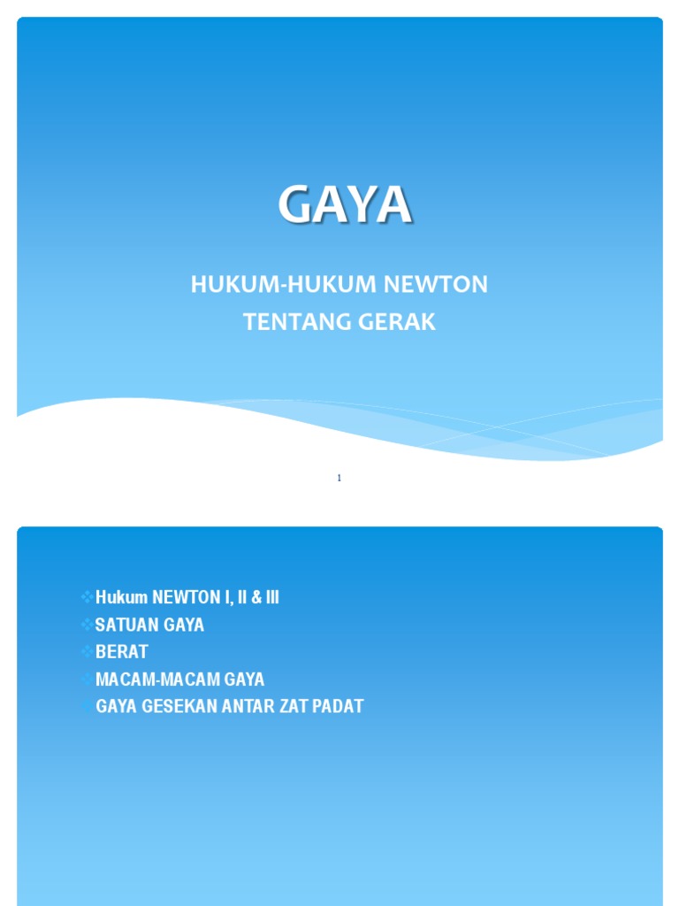 Gaya-Hukum Newton PDF | PDF