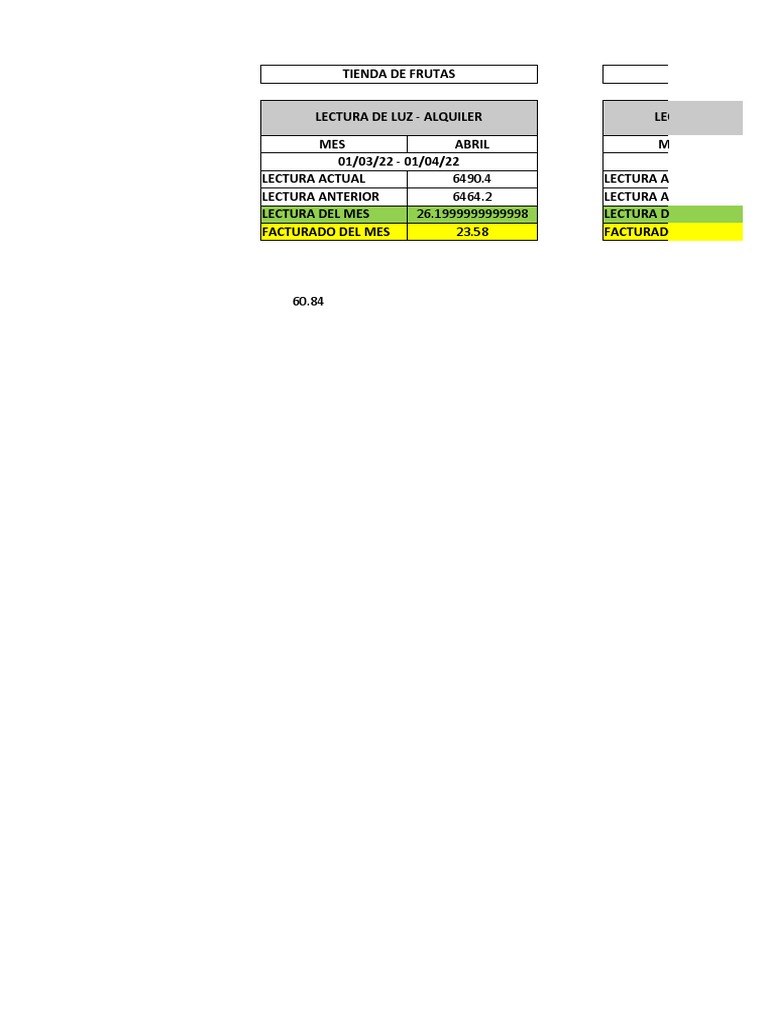 Formato Luz Inquilinos | PDF