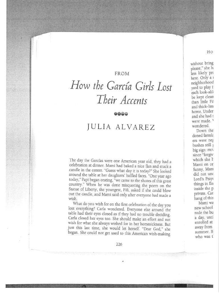 Álvarez - How - The - Garcia - Girls - Lost - Their - Accents | PDF