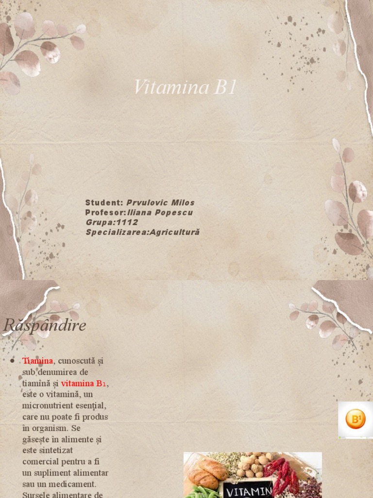 VitaMina b1 | PDF