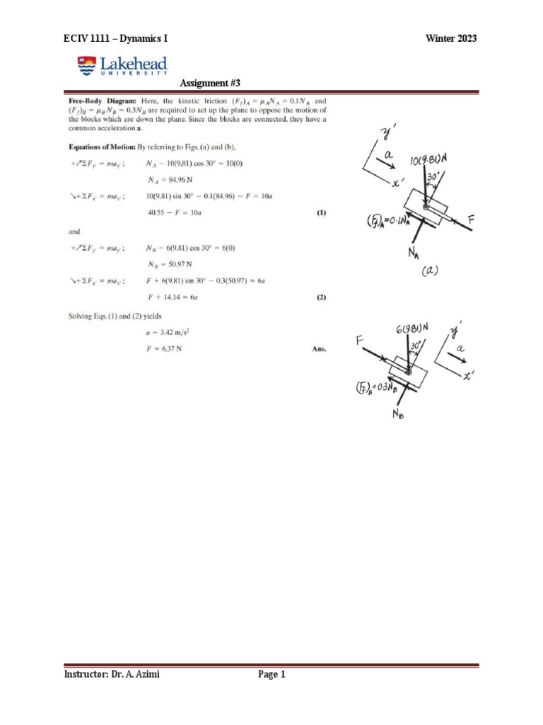 W23-Assignment 3-ECIV 1111-Solution | PDF