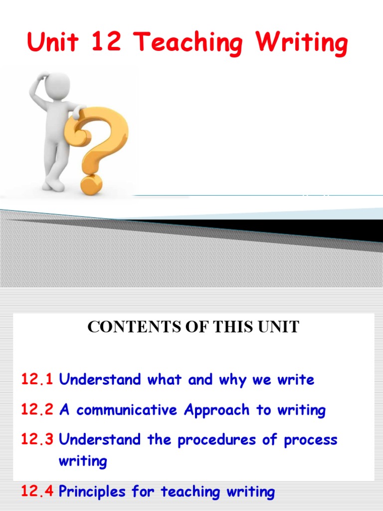 Unit 12 Teaching Writing | PDF | Editing | Brainstorming