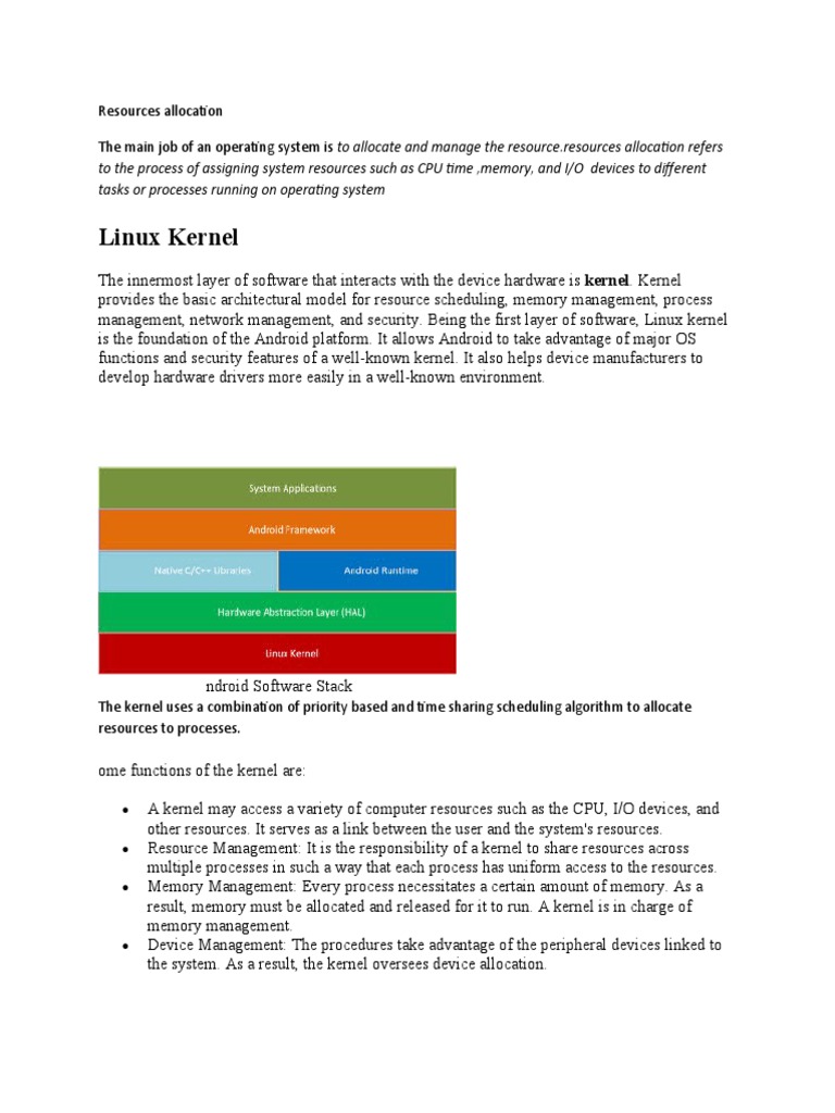 Resources Allocation | PDF | Process (Computing) | Operating System
