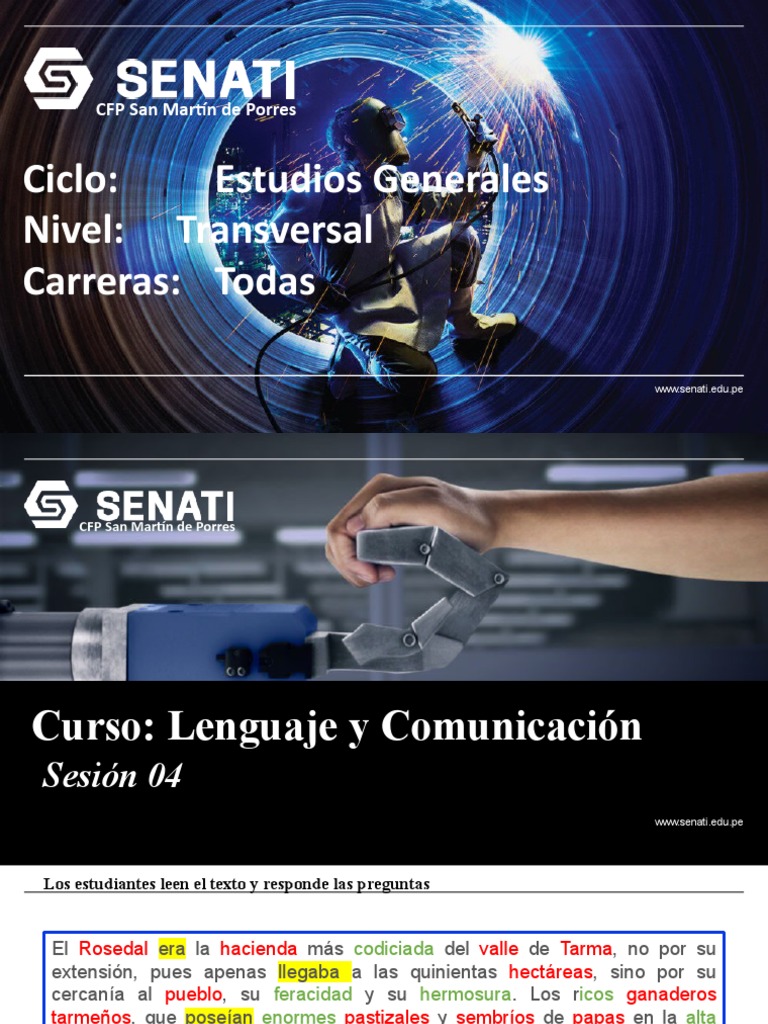 Sesion 5-Lenguaje y Comunicación | PDF | Tornillo | Verbo
