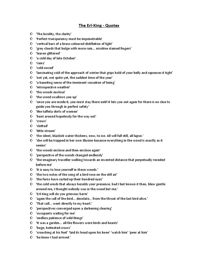 The Erl-King Quotes | PDF
