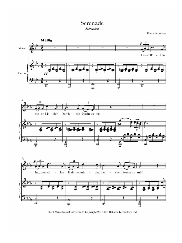 Ständchen - Schubert - Do Mineur | PDF