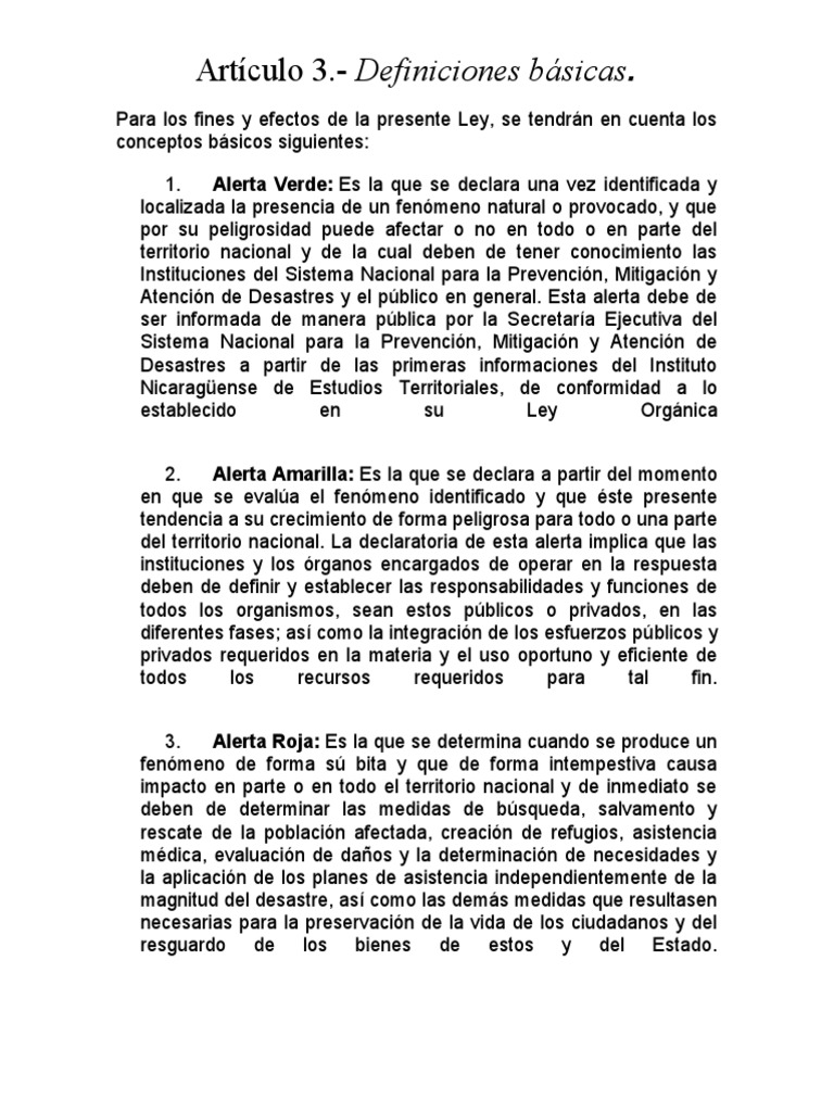 Ley N° 337 Articulo 3 | PDF