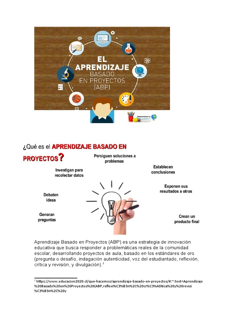 Aprendizaje Basado en Proyectos | PDF