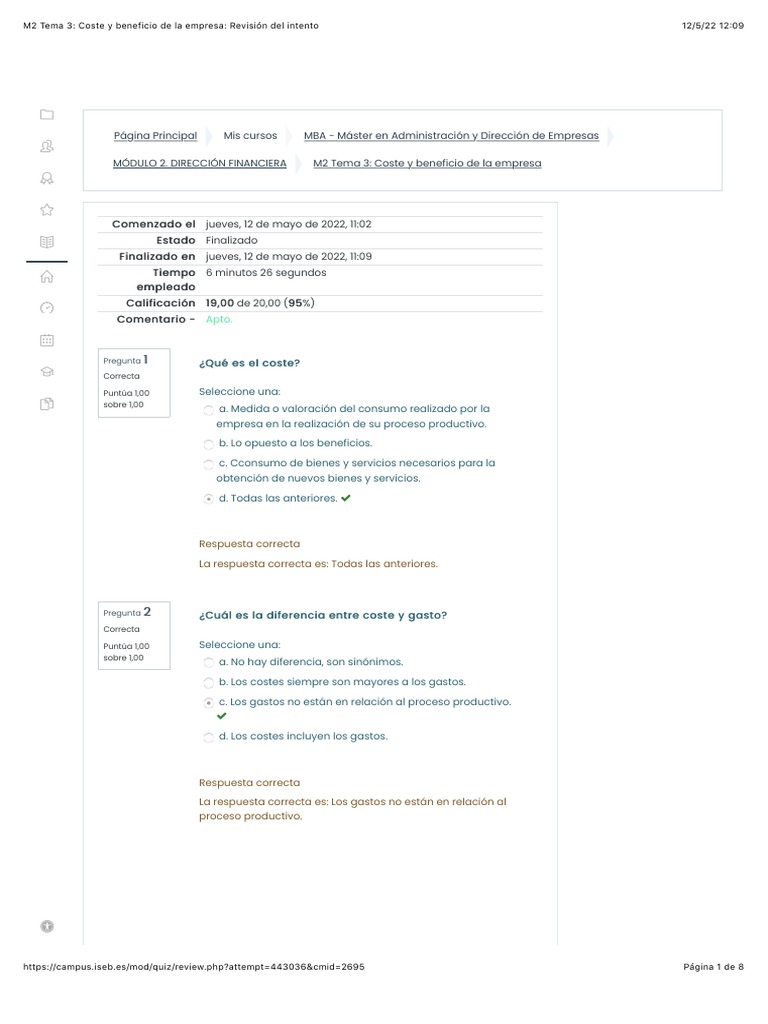 M2 Tema 3: Coste y Beneficio de La Empresa | PDF