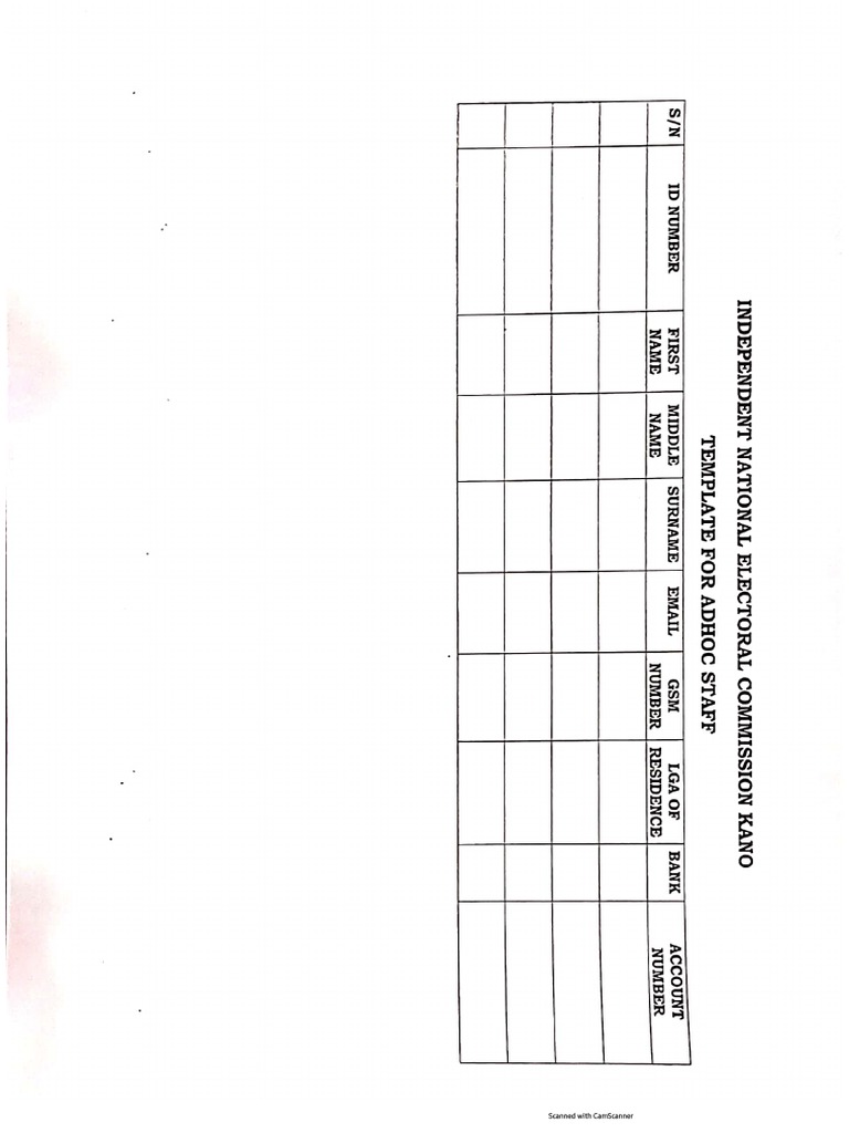 Inec Form I | PDF