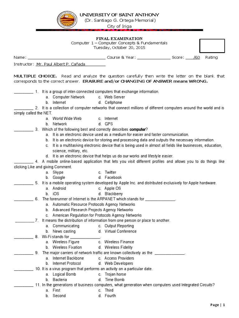 Final Comp1 - AS | PDF | Usb Flash Drive | World Wide Web
