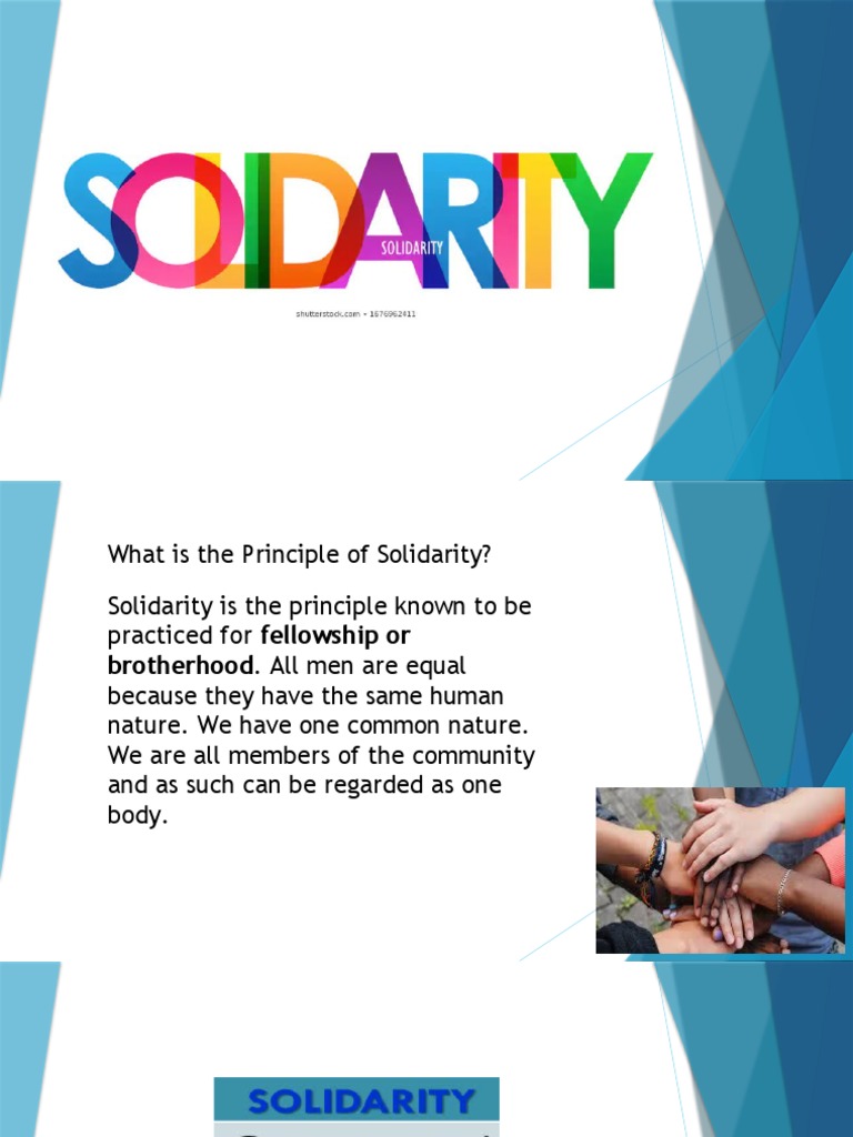 Solidarity and Subsidiarity Explained | PDF | Applied Ethics