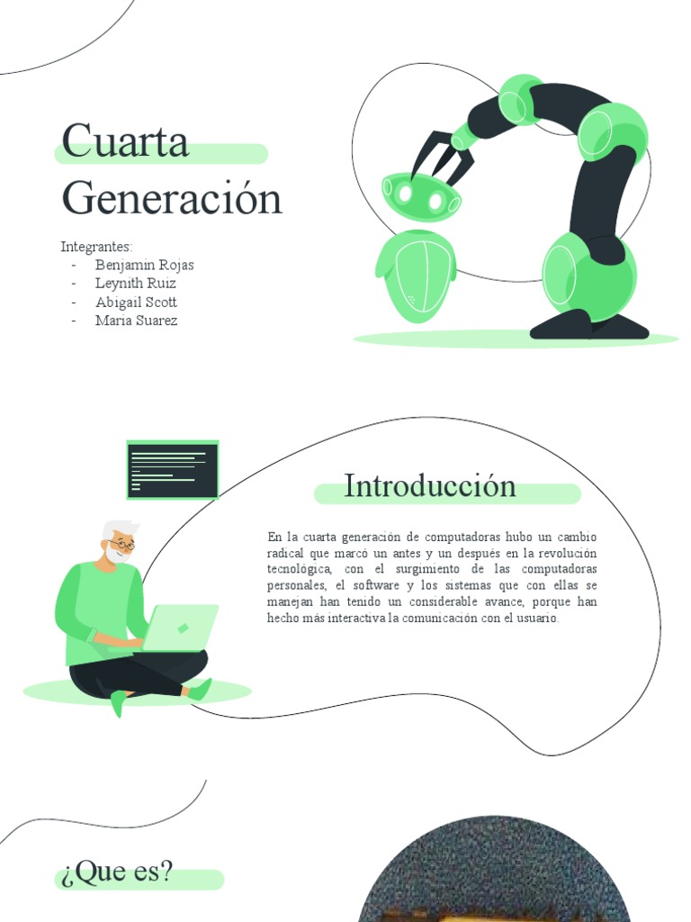 Presentación de La Cuarta Generación | PDF | Microprocesador | Computadoras personales