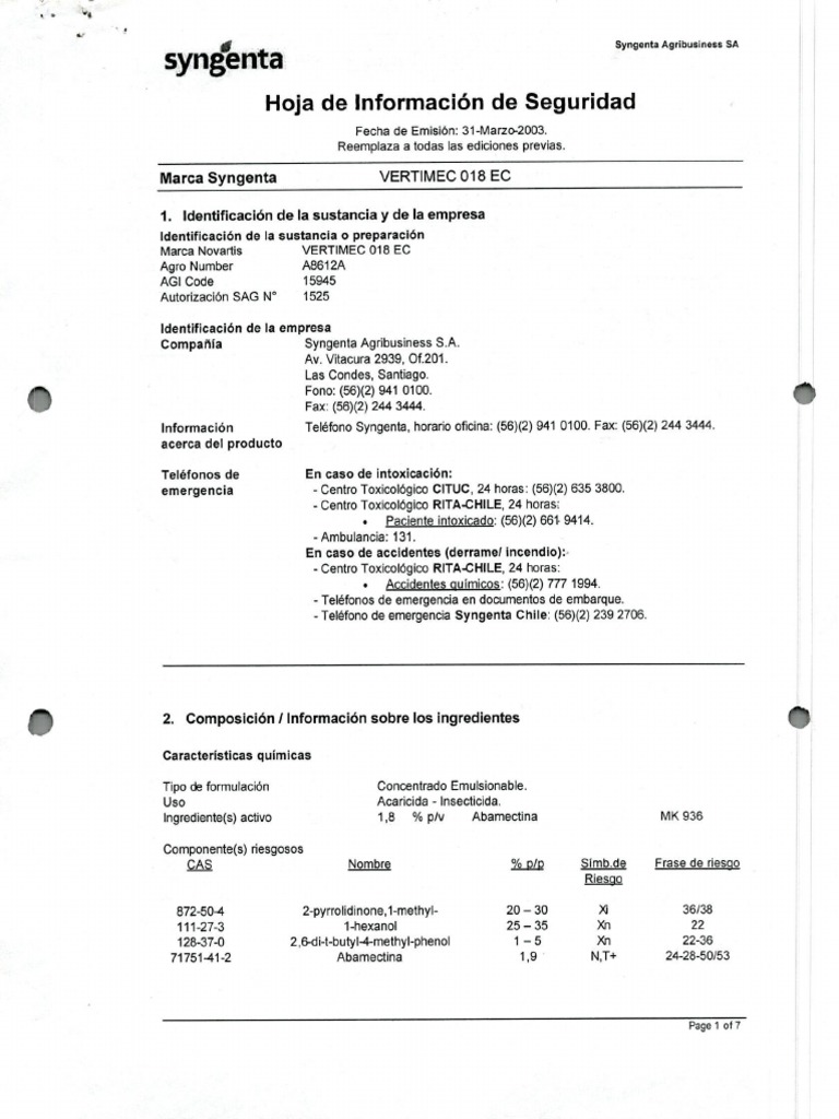 Vertimec 018 Ec | PDF