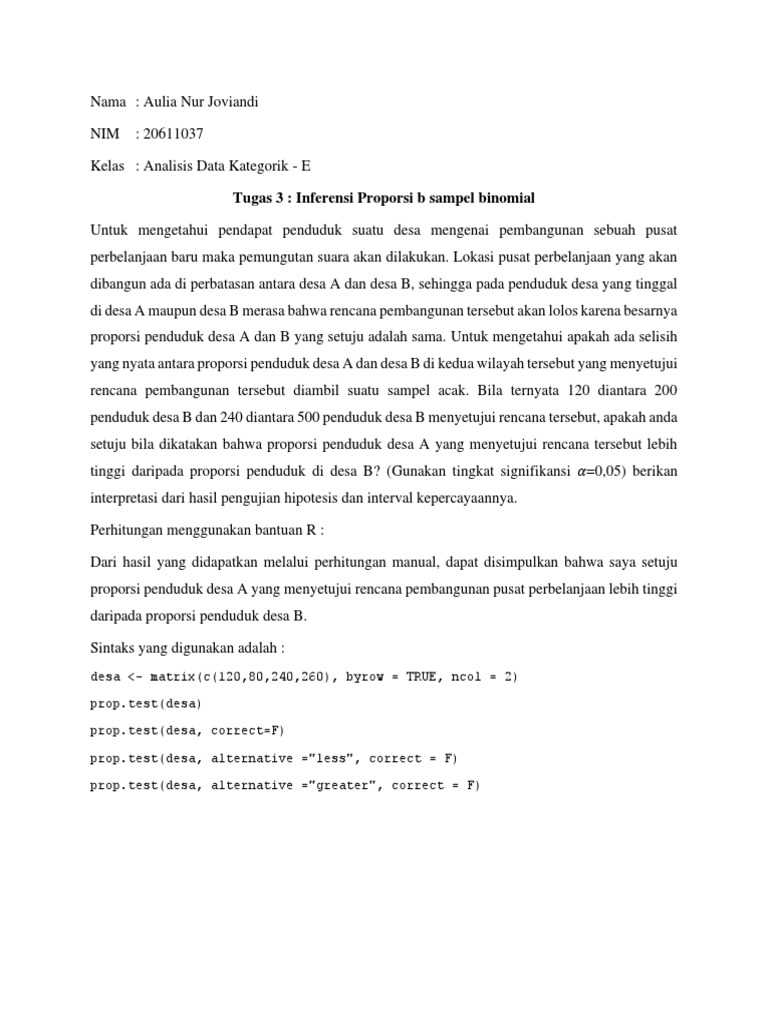 Analisis Data Kategorik | PDF