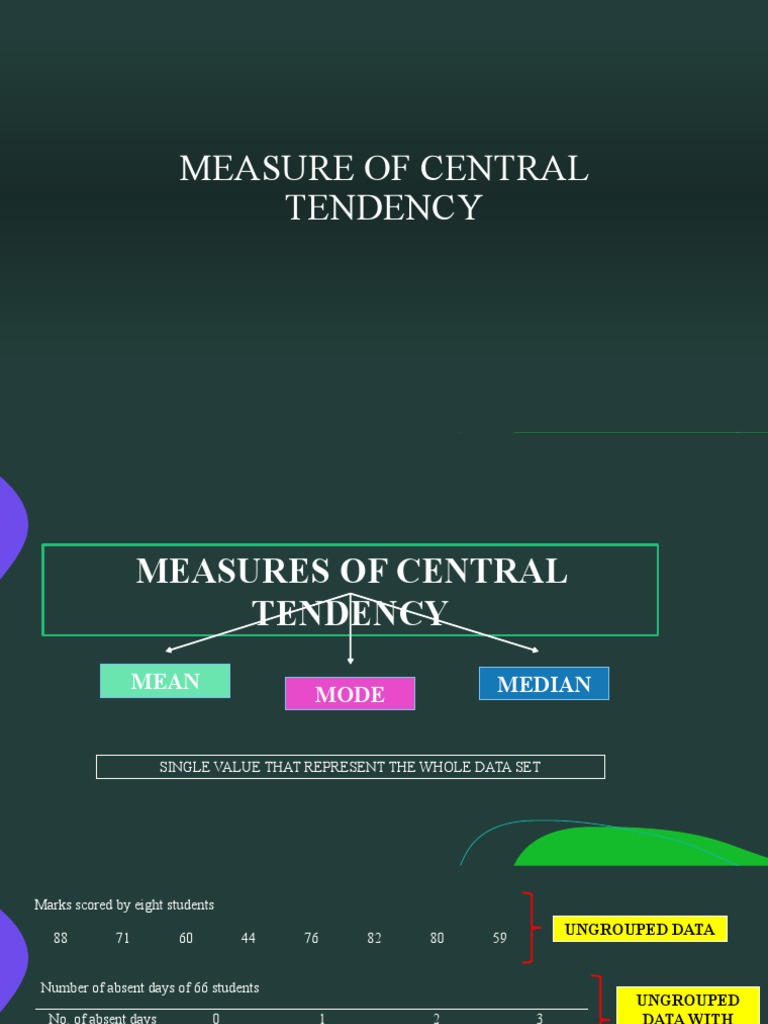 02 Measure of Central Tendency | PDF | Skewness | Mode (Statistics)