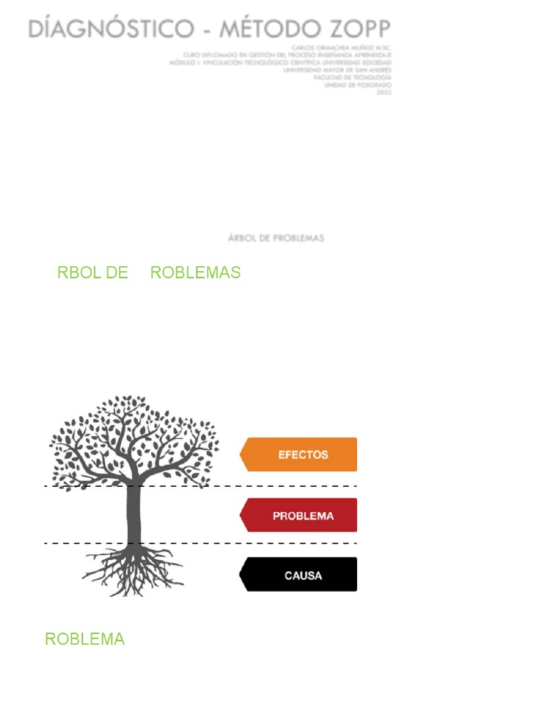 0.4 Diagnóstico Método Zopp - Árbol de Problemas PDF | PDF
