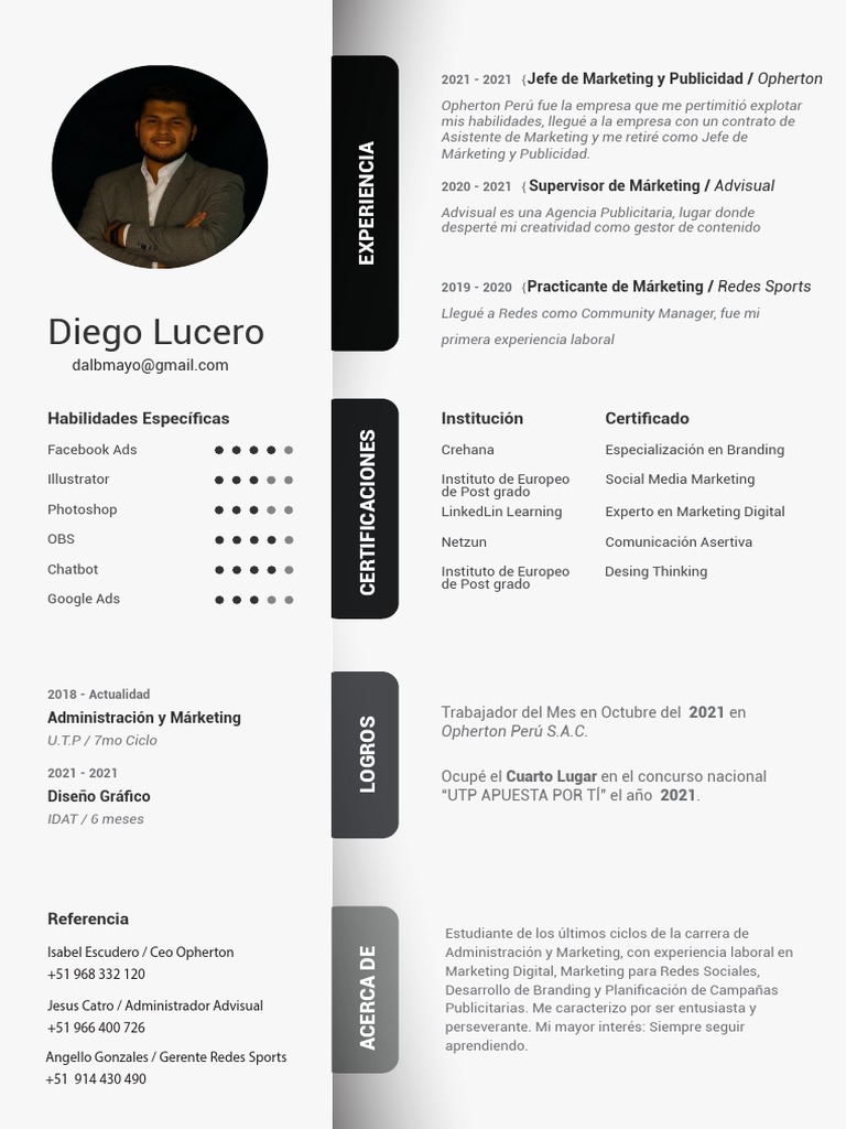 CV Diego Lucero 2022 PDF | PDF | Promoción y comunicaciones de marketing | Comunicación humana