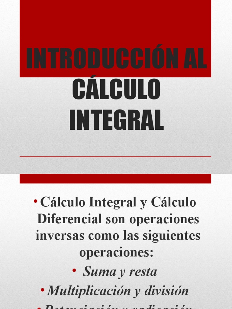 Introducción Al Cálculo Integral | PDF