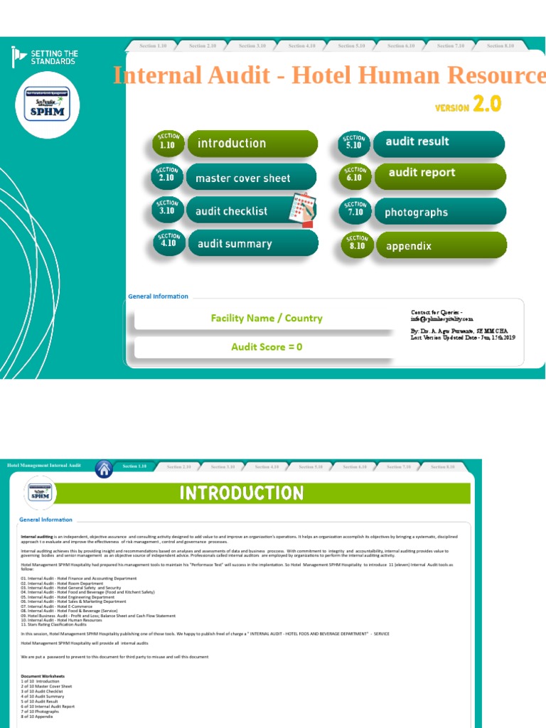 Hotel Internal Audit - Hotel Human Resources.xlsx | PDF | Internal ...