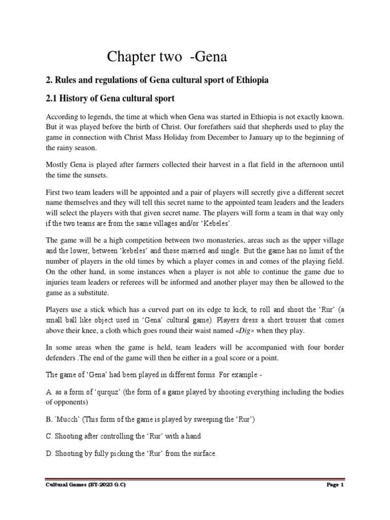 Chap2 Gena | PDF | Ball Games | Rules