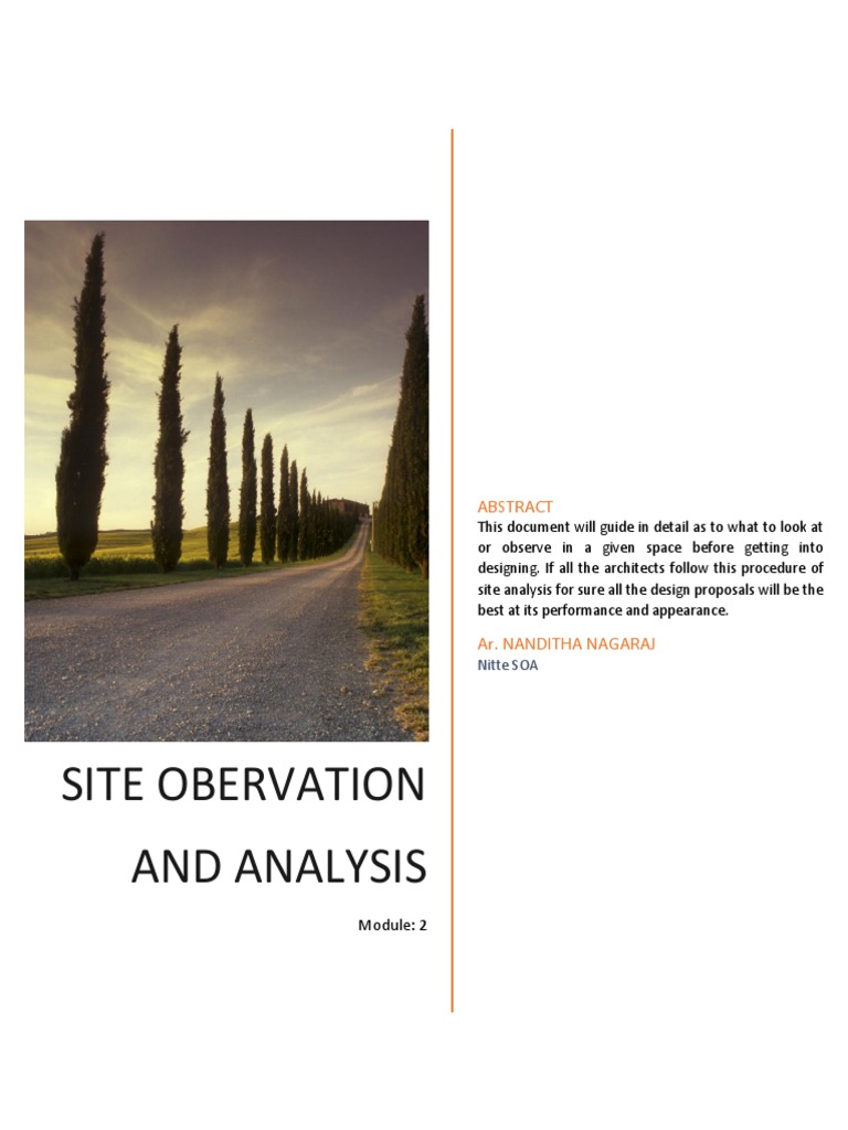 Site Observation and Analysis | Download Free PDF | Topography | Landscape