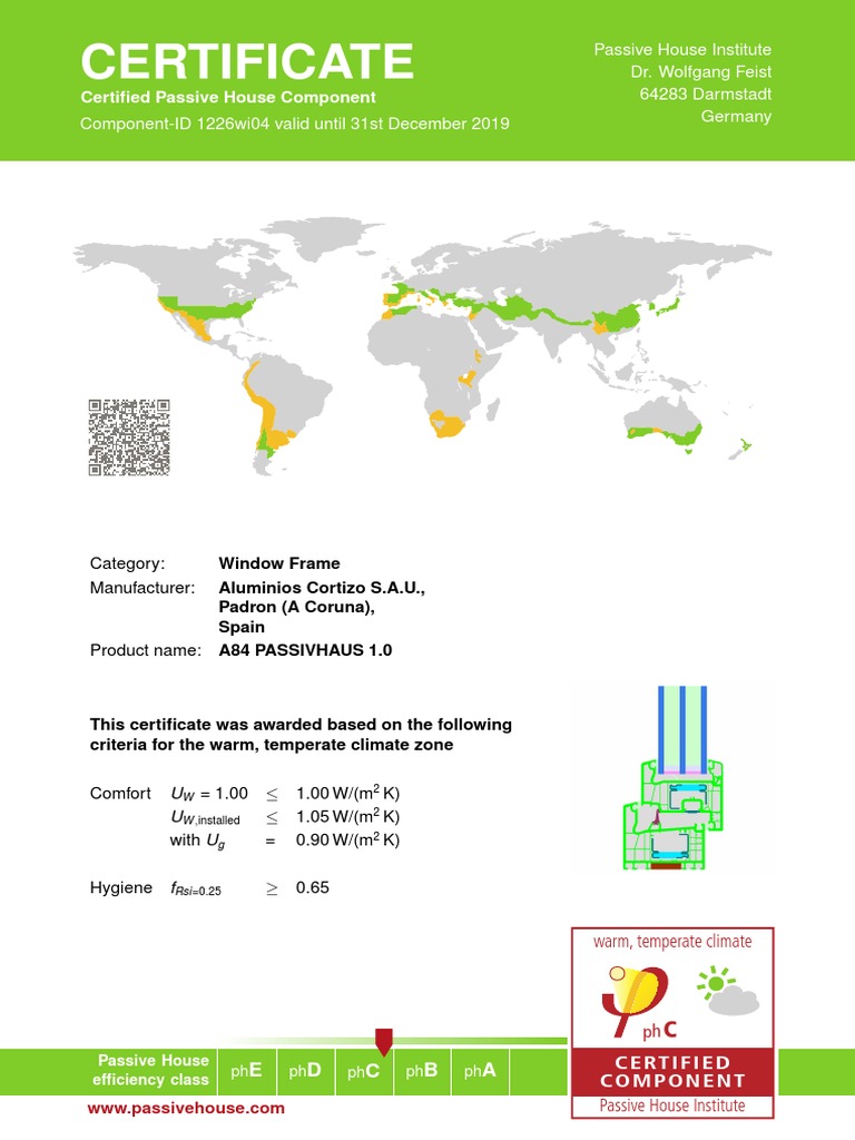 Aluminios Cortizo Sau - A84 Passivhaus 10 - 1226wi04 - en | PDF ...