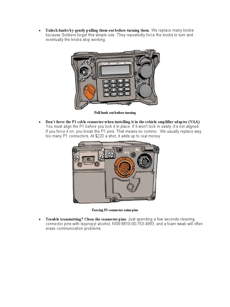 SINCgars Connector Maintenance Tips | PDF | Home & Garden | Computers