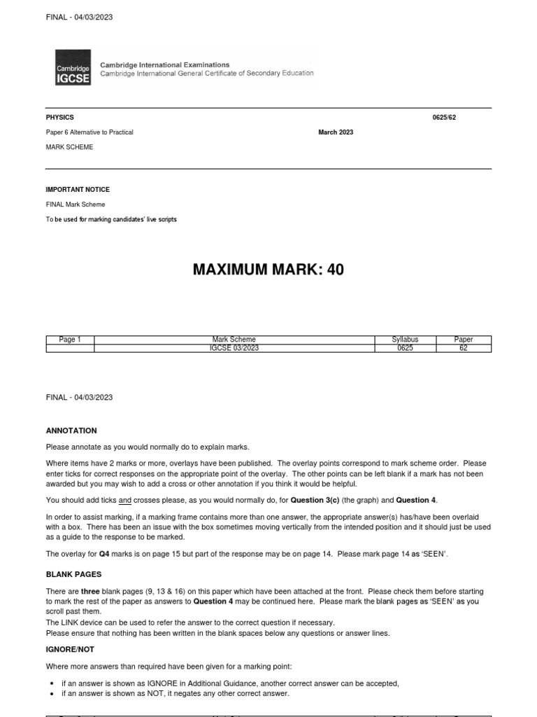 Physics P6 MS Final PDF | PDF | Experiment | Significant Figures