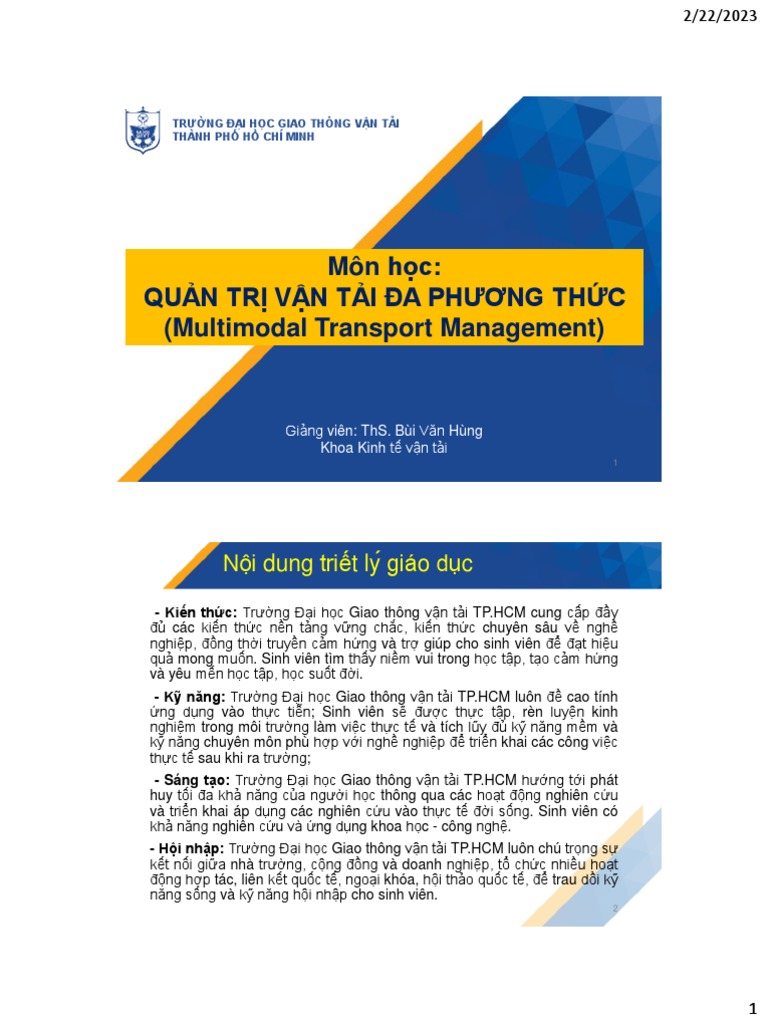 Chapter 1 - Gioi Thieu Chung Ve VTDPT-2023 | PDF