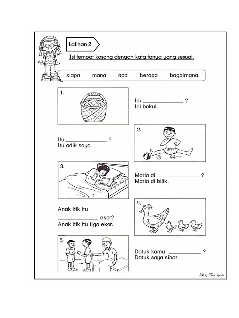 Kata Tanya Tahun 1 | PDF