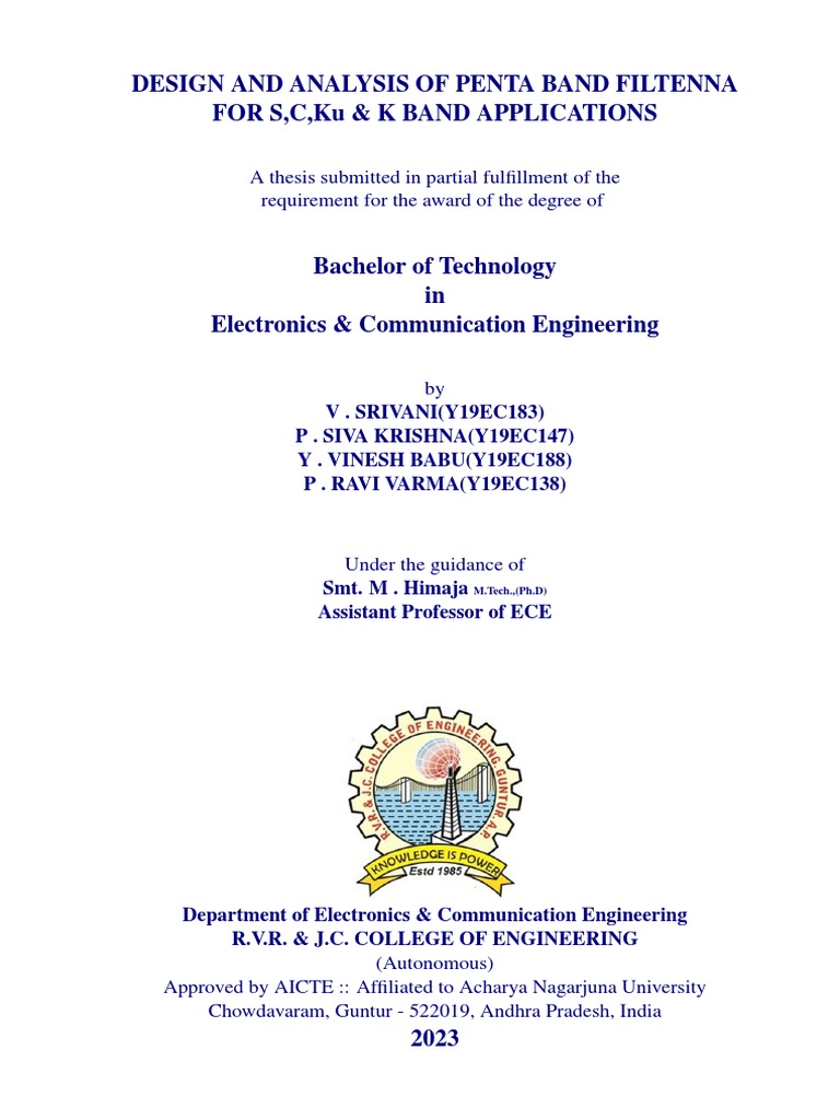 Penta Band Filtenna Design & Analysis | PDF | Antenna (Radio) | Radio Wave