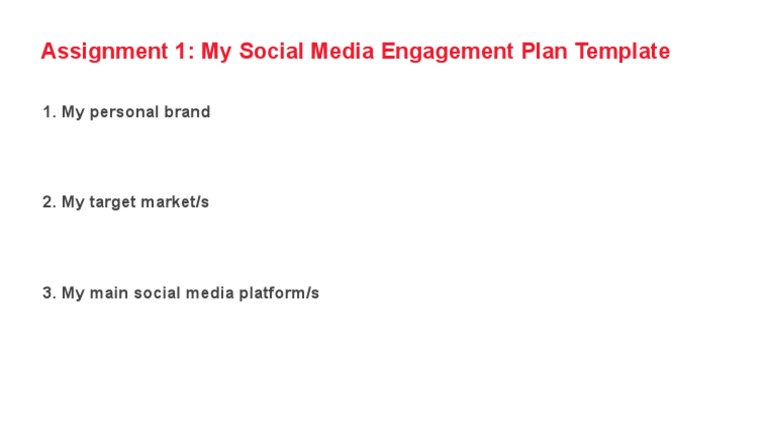 Social Media Engagement Plan Template | PDF | Social Science