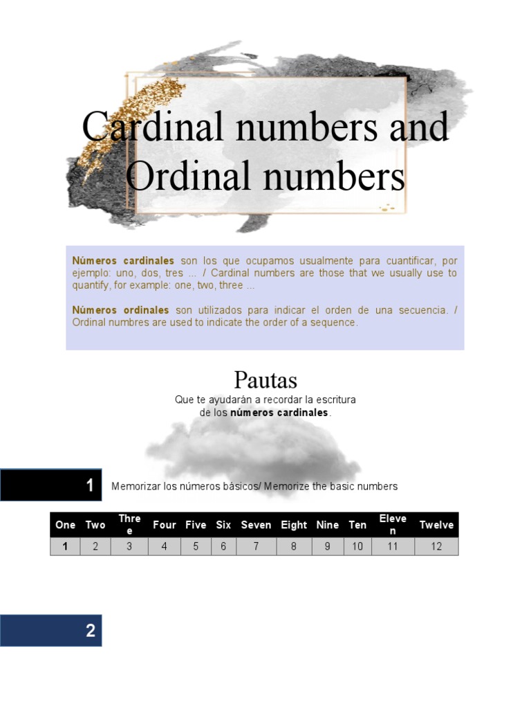 Cardinal numbers and oridnal numbers.docx | PDF