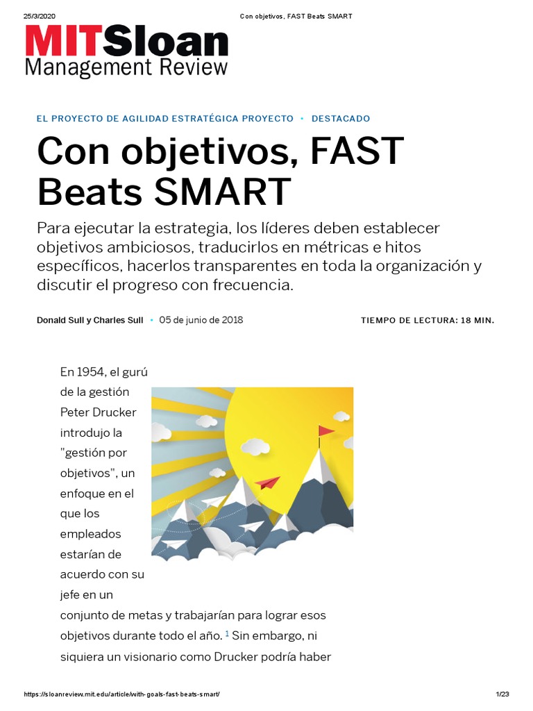 Con Objetivos, FAST Beats SMART | PDF | Indicador de rendimiento | Intel