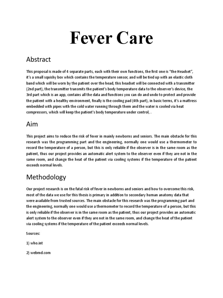 Fever Care01 | PDF | Fever | Health Care
