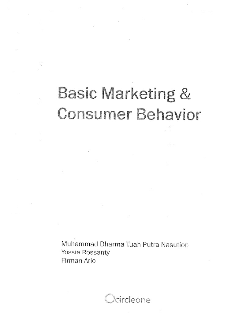 Basic Marketing & Consumer Behavior | PDF