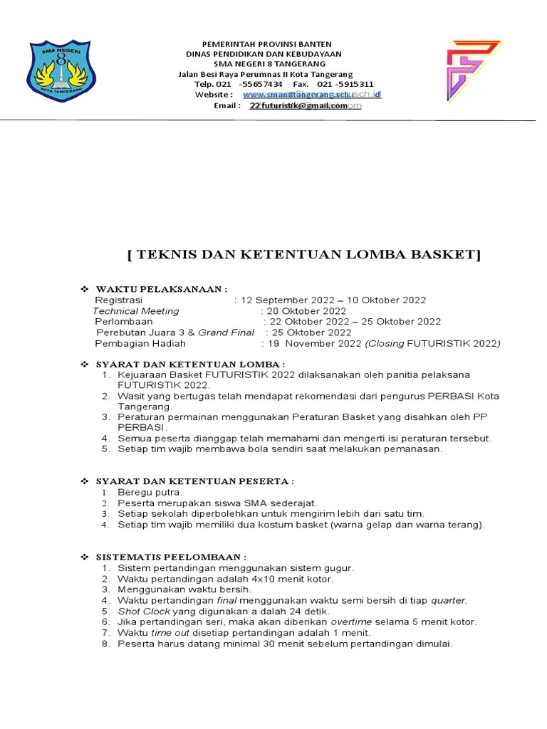 Juknis Lomba Basket | PDF