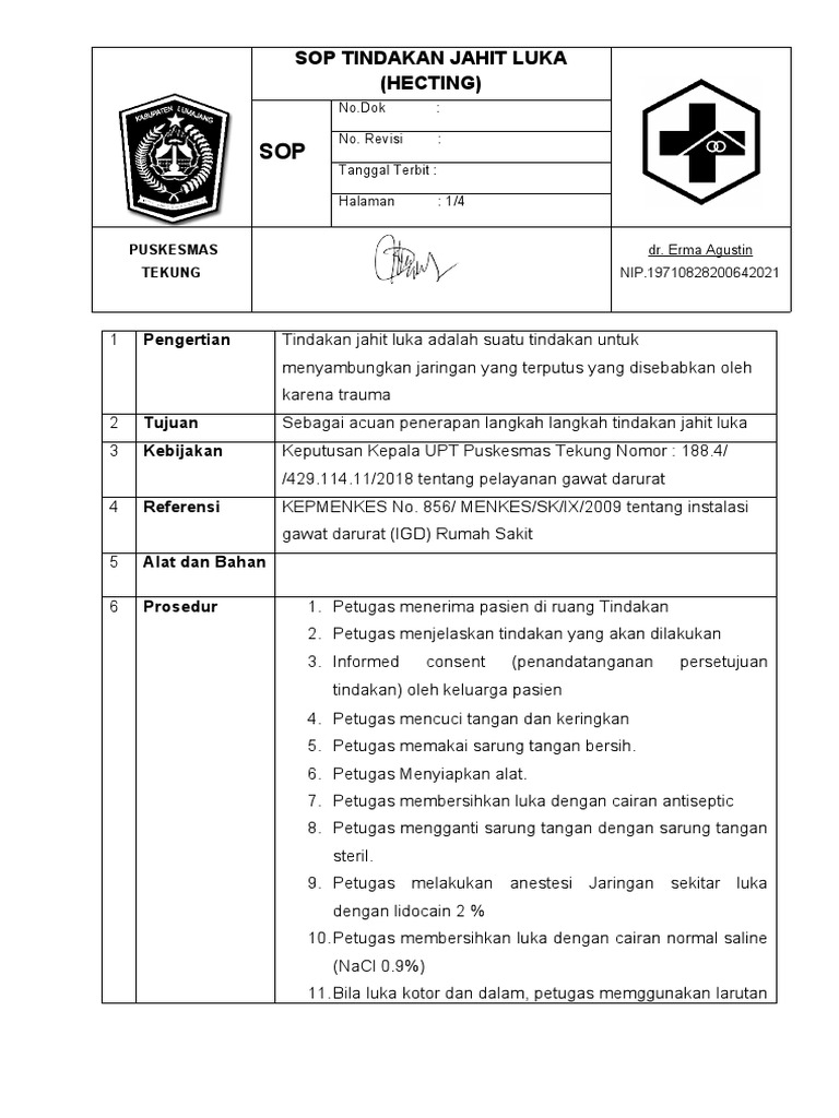 5.3.4a1a SOP Tindakan Hecting FIX | PDF