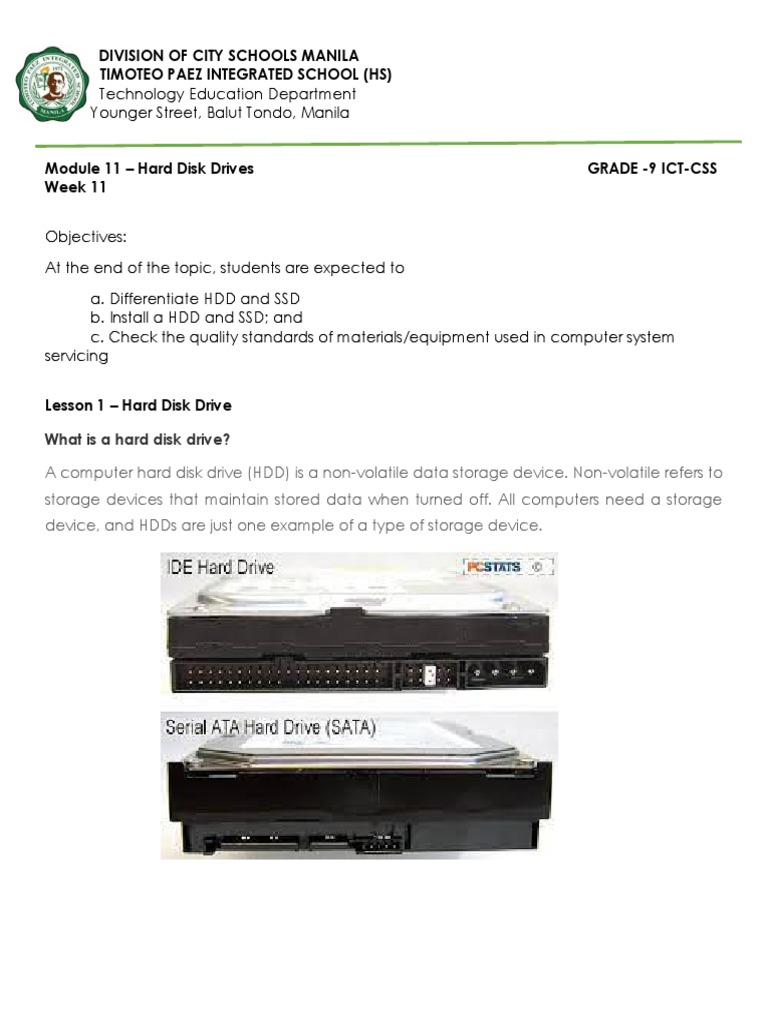 HDD and SSD Overview for Students | PDF | Hard Disk Drive | Solid State Drive
