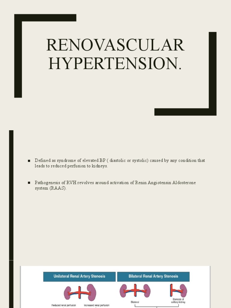 RenoVascular Hypertension | PDF | Kidney | Angiology
