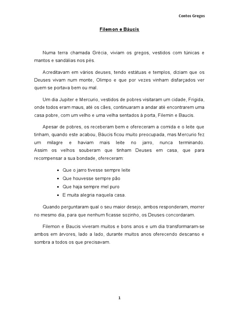 Filemon e Báucis | PDF | Argonautas | Religião grega antiga