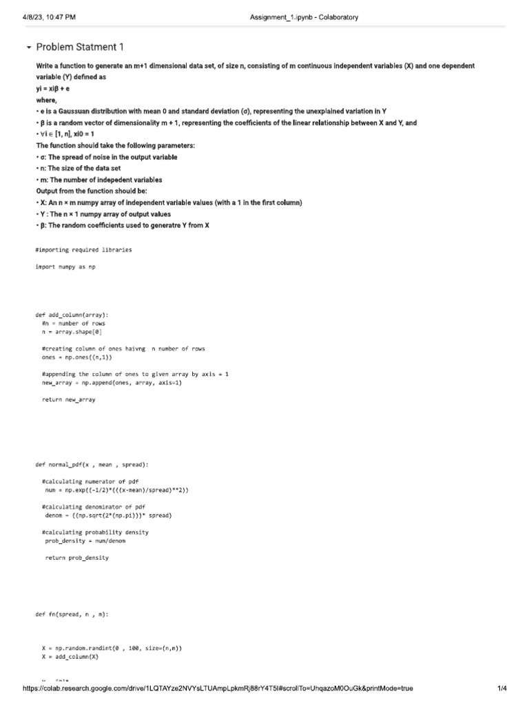 Assignment 1 PDF | PDF