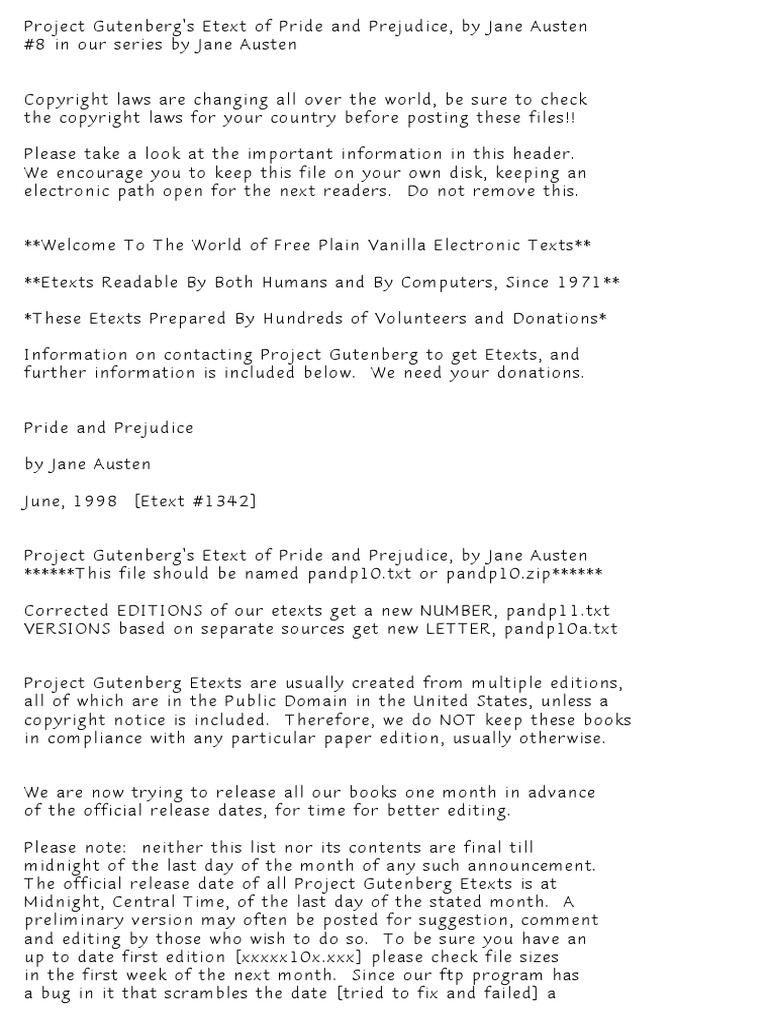 Jane Austen Pride and Prejudice | PDF | Pride And Prejudice | Mr. Darcy