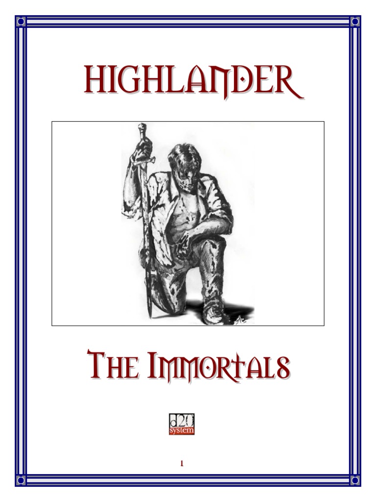 Highlander - The Immortals Core Rulebook (d20) | PDF | License | Dungeons & Dragons