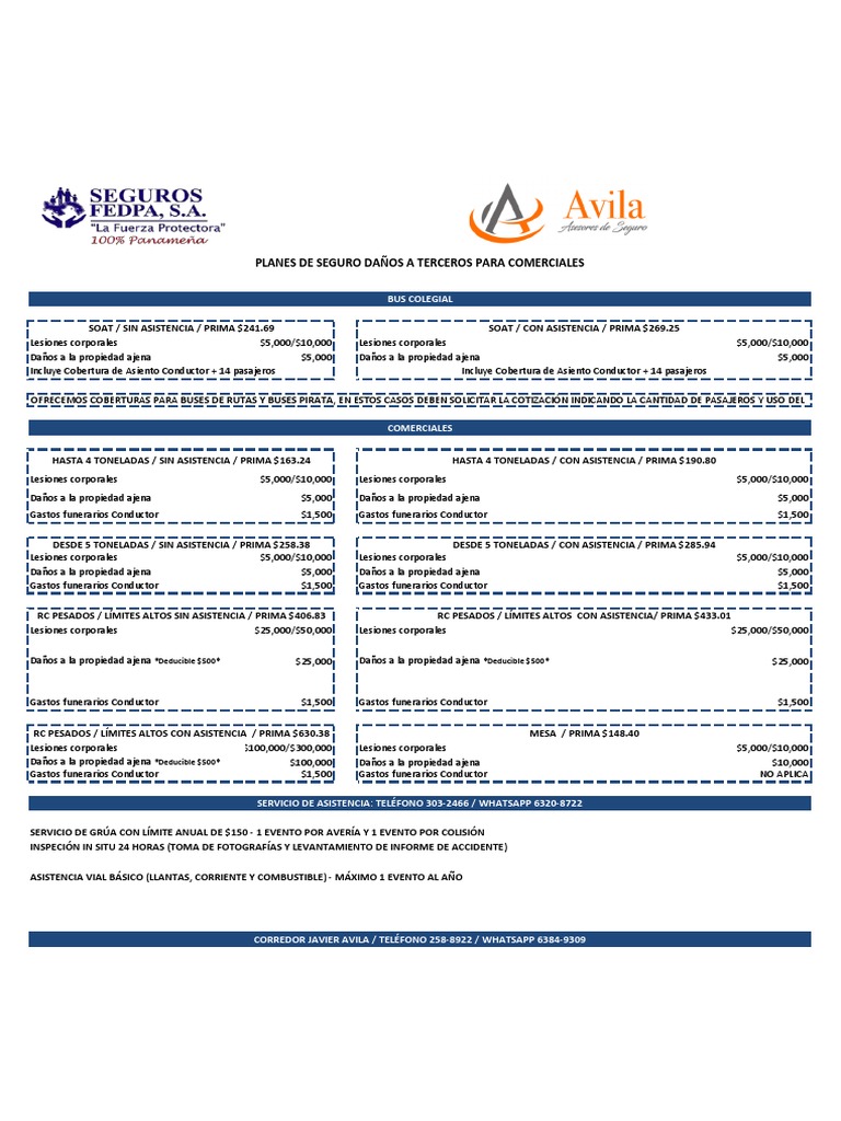 PLANES DE ASEGURADORAS fedpa--2023-.pdf | PDF