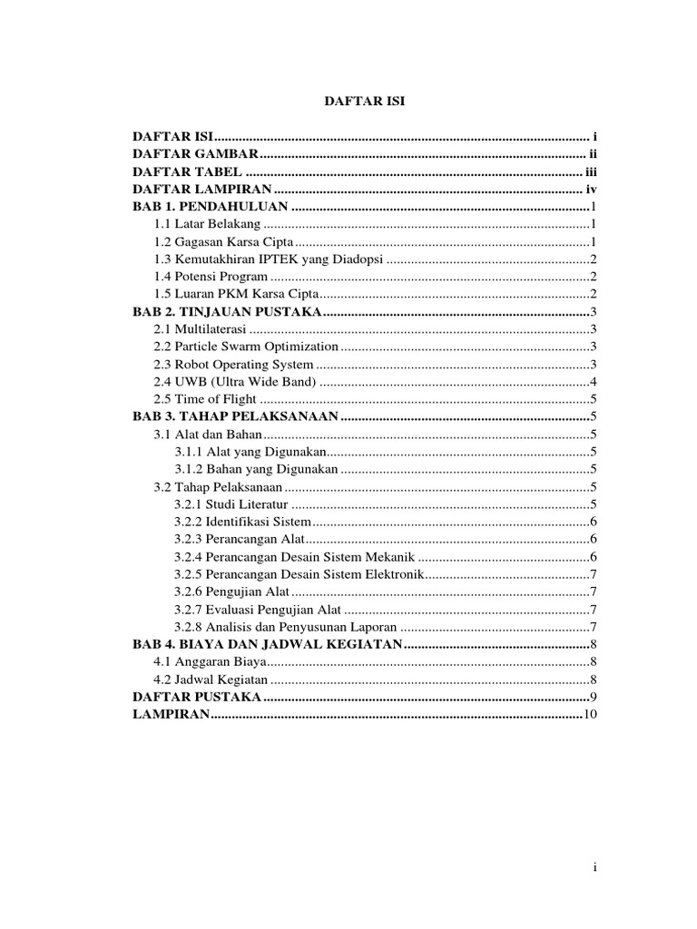 Proposal - Rancang Bangun Mobile Robot Dengan Metode Hybrid PSO-Multilaterasi Untuk Pat | PDF