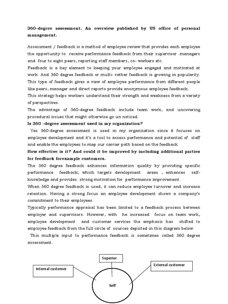 360 | PDF | Performance Appraisal | Employment