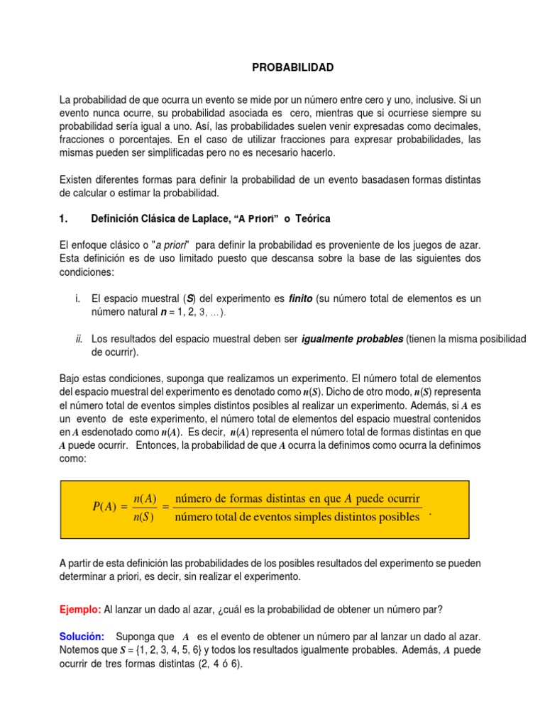Probabilidad Clasica y Teorica | PDF | Probabilidad | Experimentar