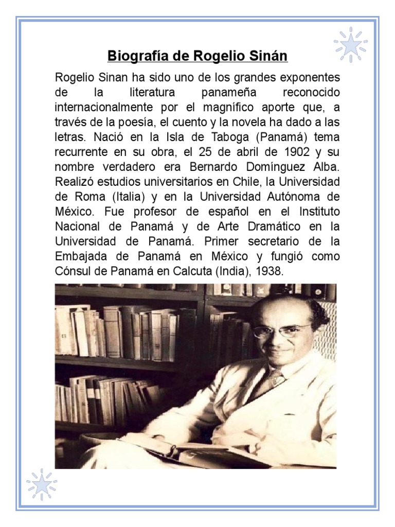 Biografía de Rogelio Sinan | PDF